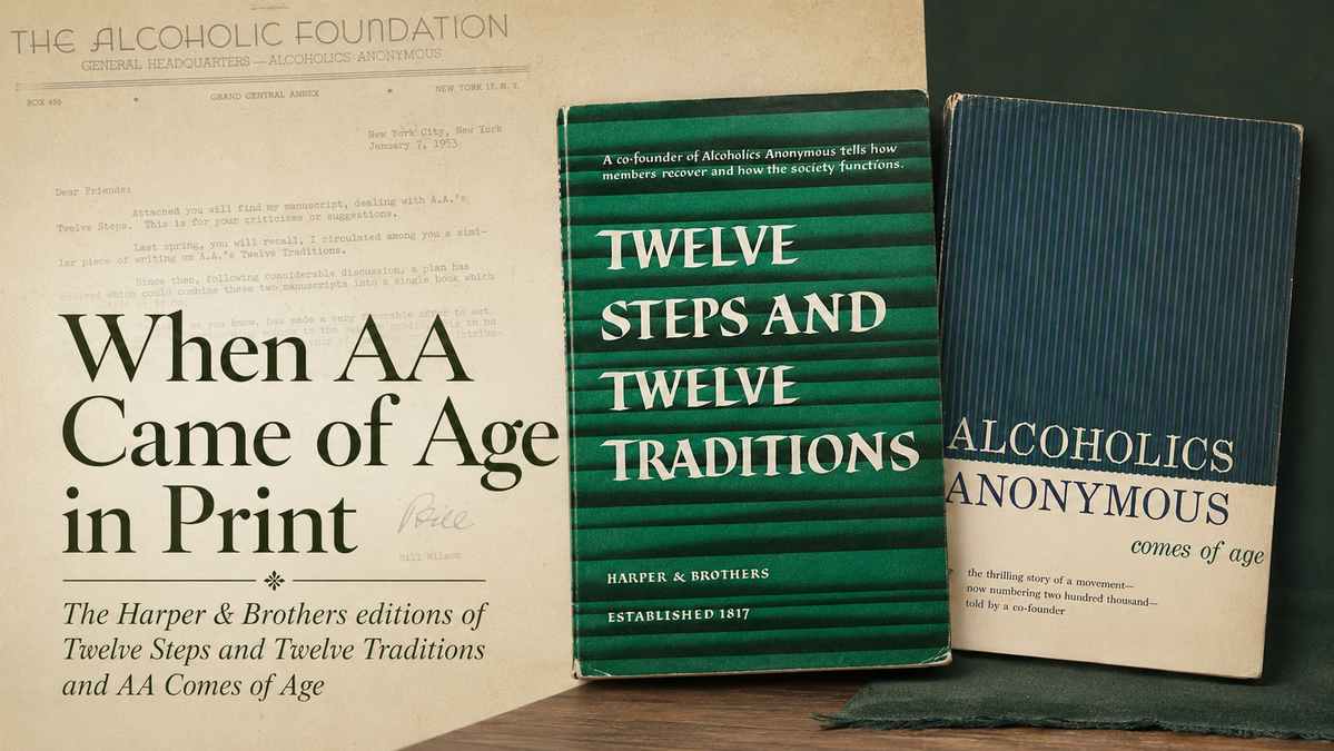 When AA Came of Age in Print: Why I Love the Harper & Brothers AA Publ ...