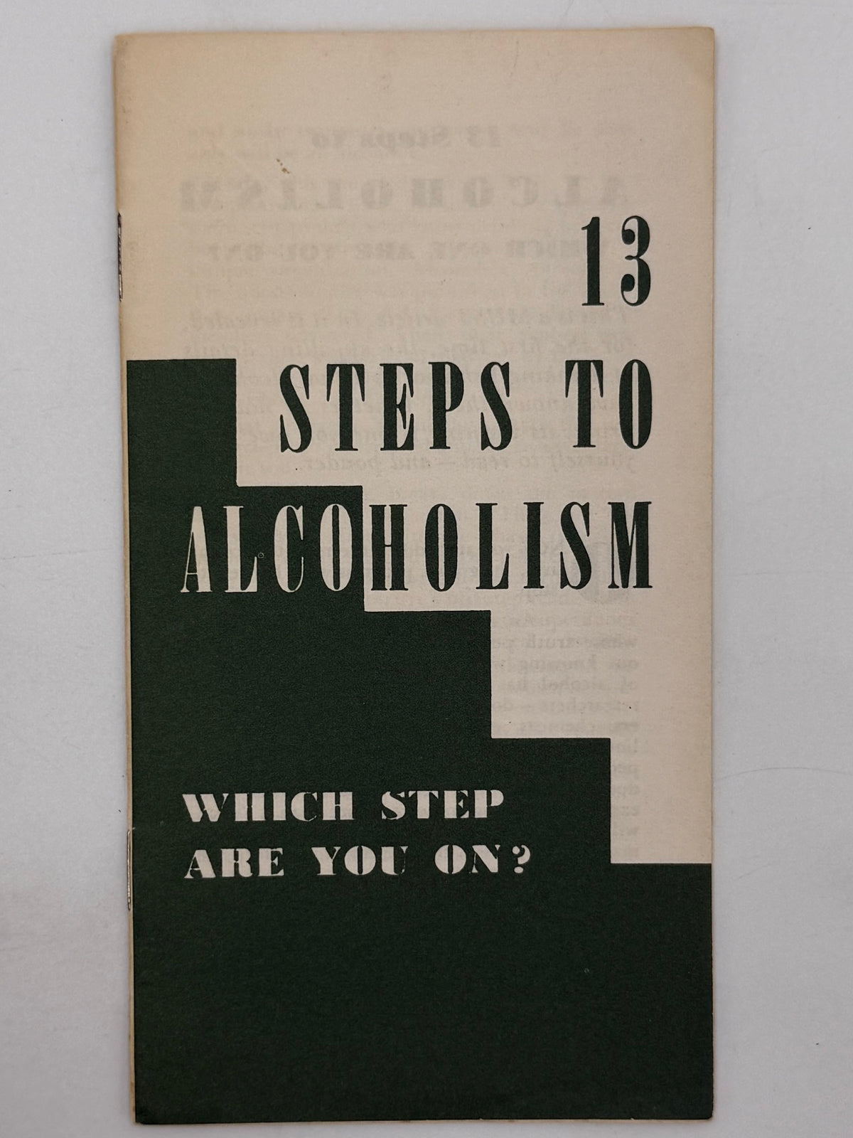 13 Steps To Alcoholism - Which Step Are You On? - NCA Pamphlet ...
