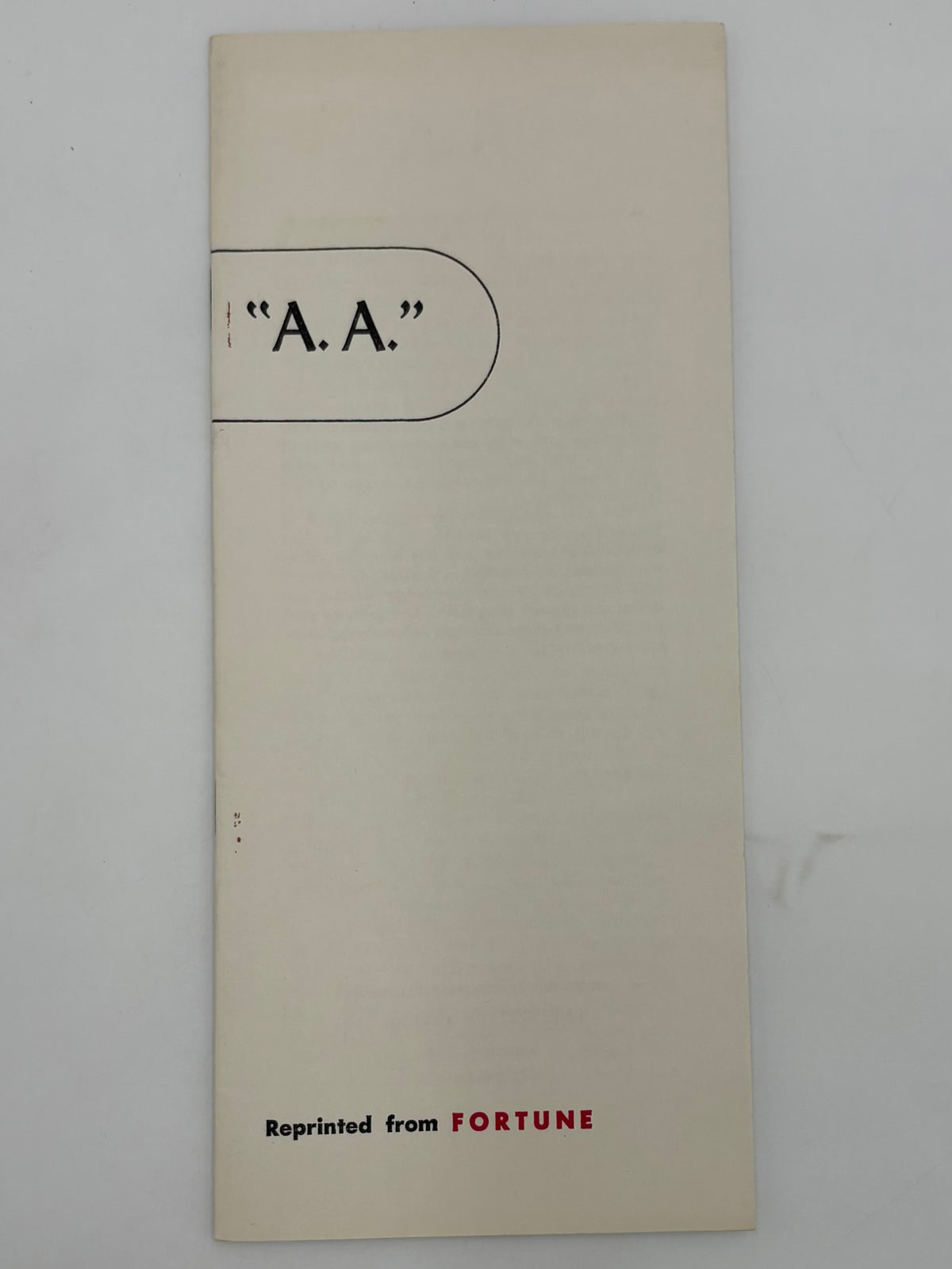 Alcoholics Anonymous - A Uniquely American Phenomenon - Pamphlet ...