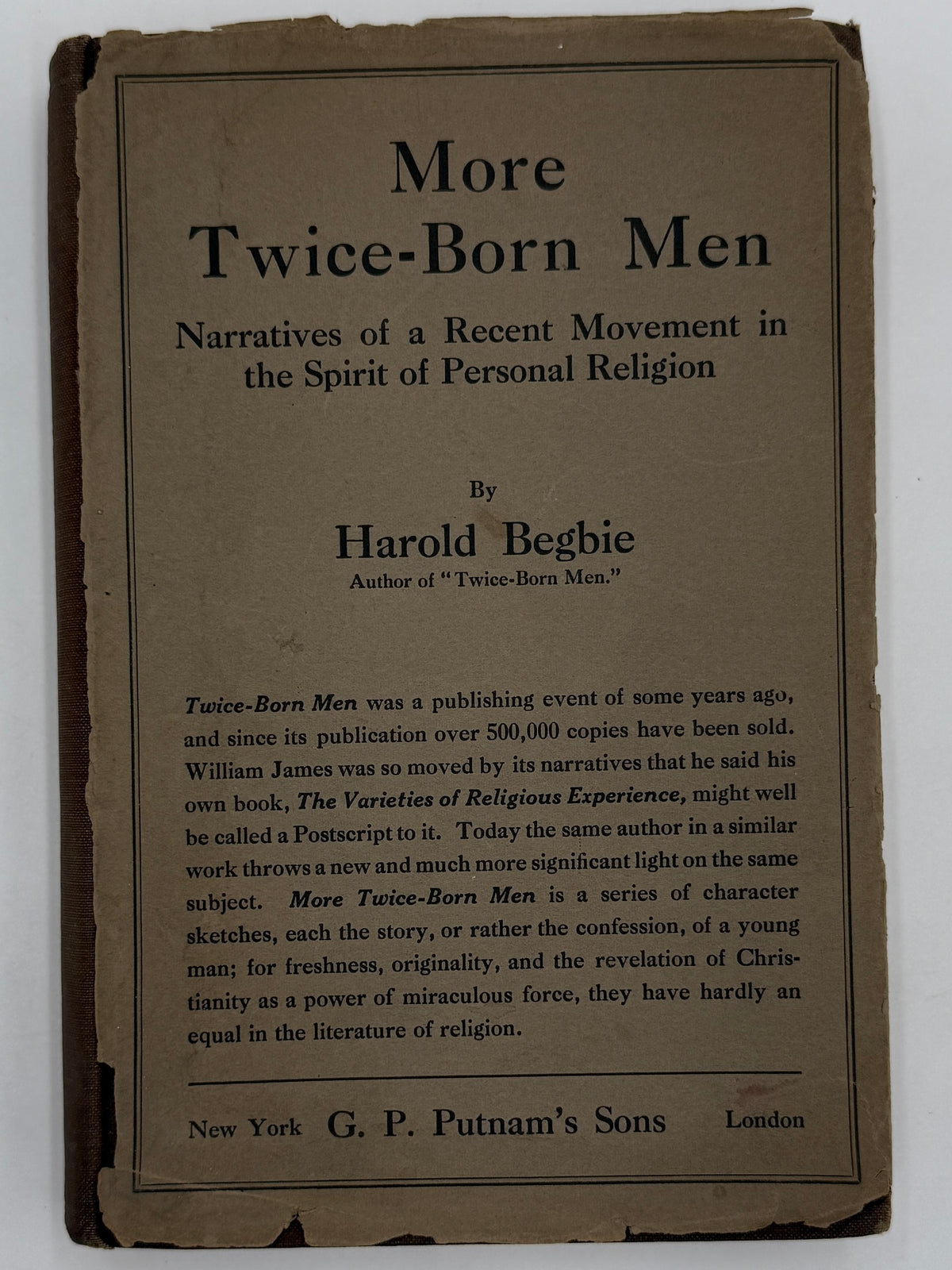 More Twice Born Men by Harold Begbie from 1923 with the original dust ...