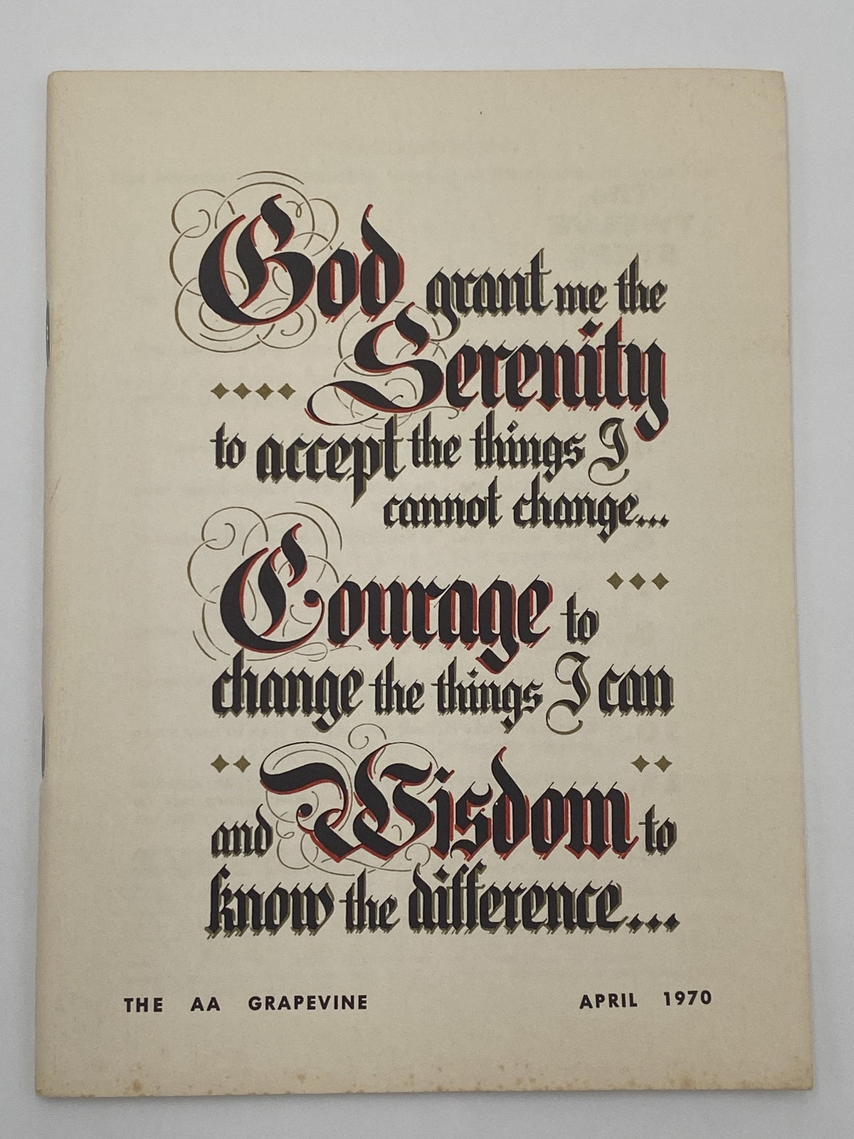 AA Grapevine - Fourth Tradition - April 1970 — Recovery Collectibles